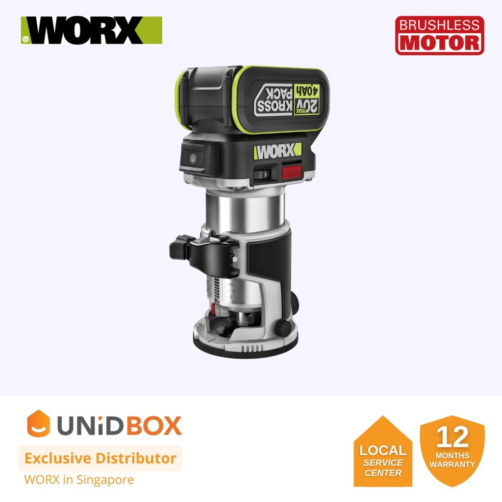 WORX 20V BRUSHLESS MULTI FUNCTIONAL ROUTER TRIMMER [WU560.1] | WORX